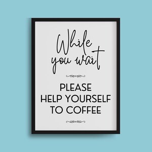 PRINTABLE While You Wait SIGN, Waiting Room, Reception Front Desk, Car ...