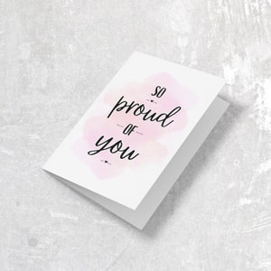 PRINTABLE so Proud of You CARD, Congratulations, Daughter Graduation, Promotion, Grad Day, New ...