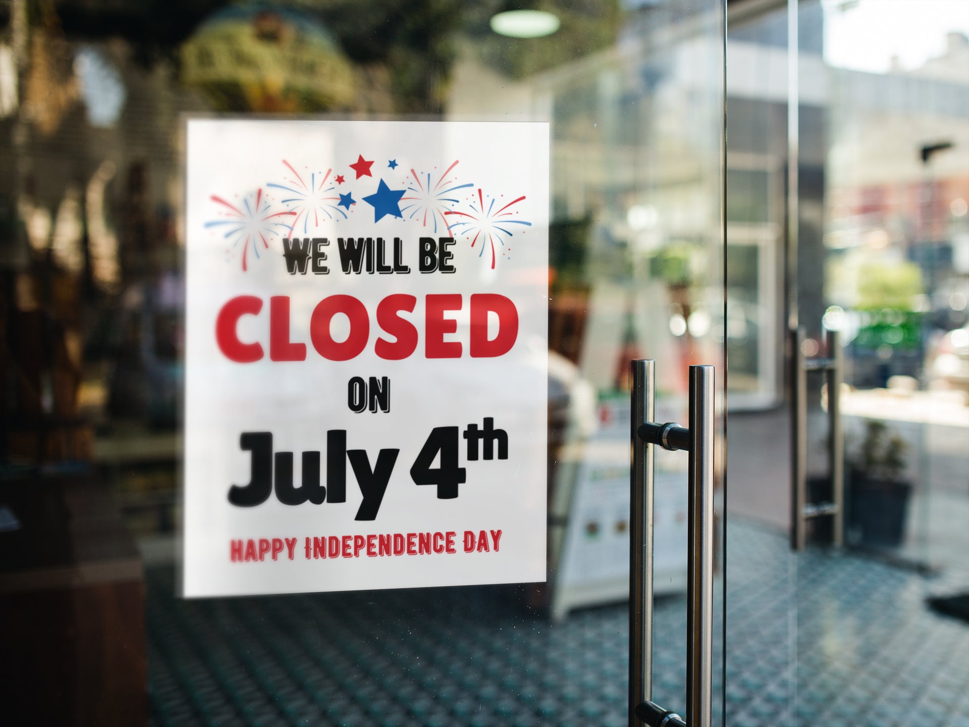 PRINTABLE Closed July 4th SIGN, We Will Be Closed on July 4th Poster ...