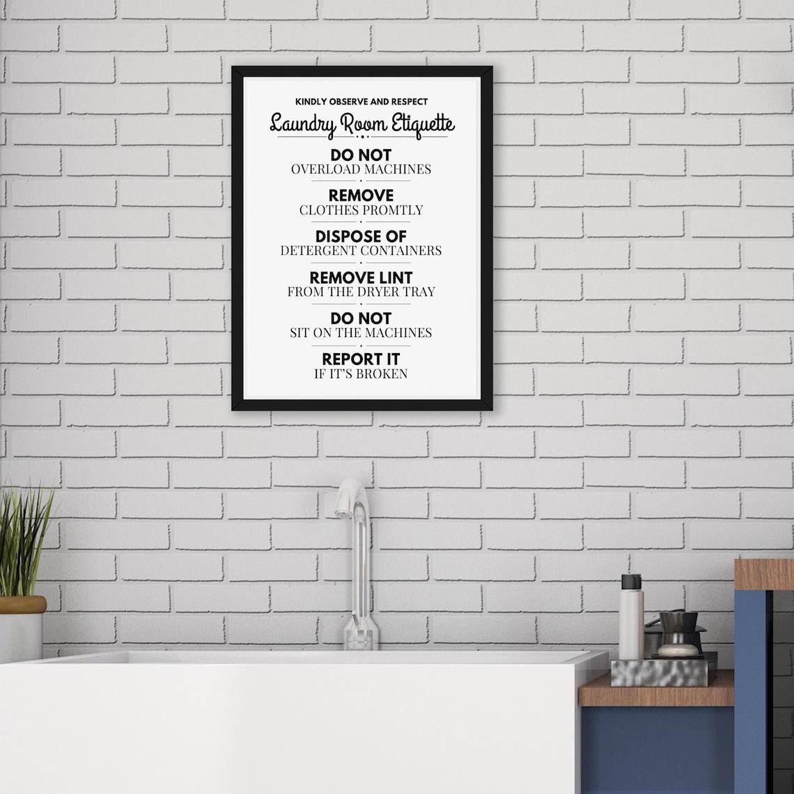 PRINTABLE Shared Laundry Room PRINT, Communal Laundry Guidelines ...