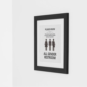 PRINTABLE All Gender Restroom SIGN, All Gender Notice Restroom ...