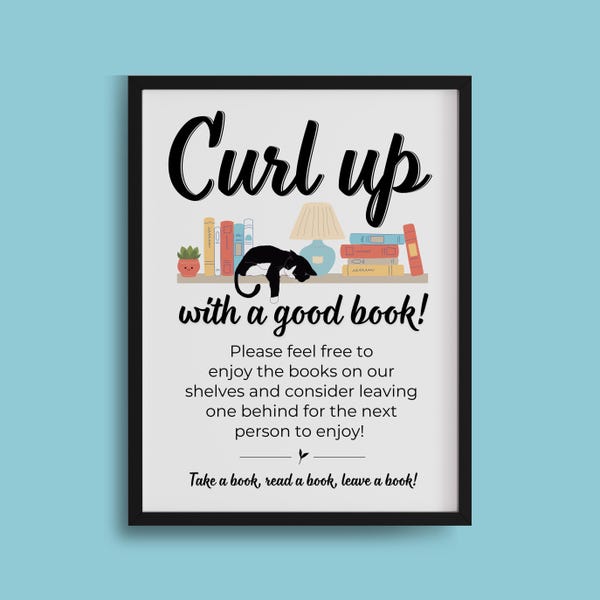 Take a Book Leave a Book Sign - Etsy