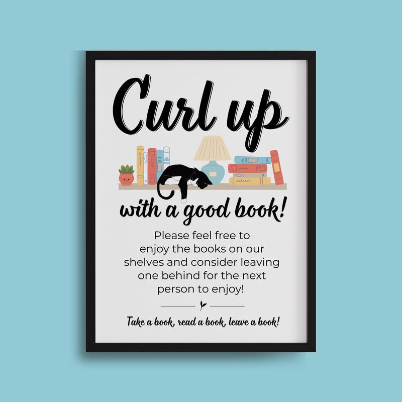 Take a Book Leave a Book Sign - Etsy