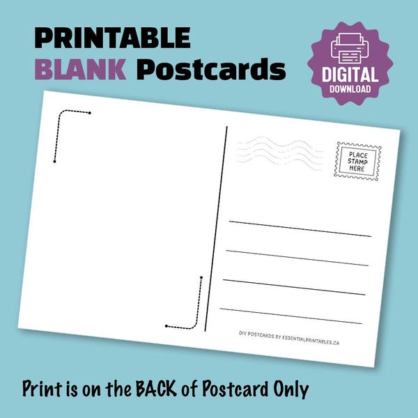 Kids Postcard - Etsy