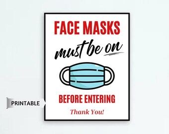 Wear a Mask Poster - Etsy