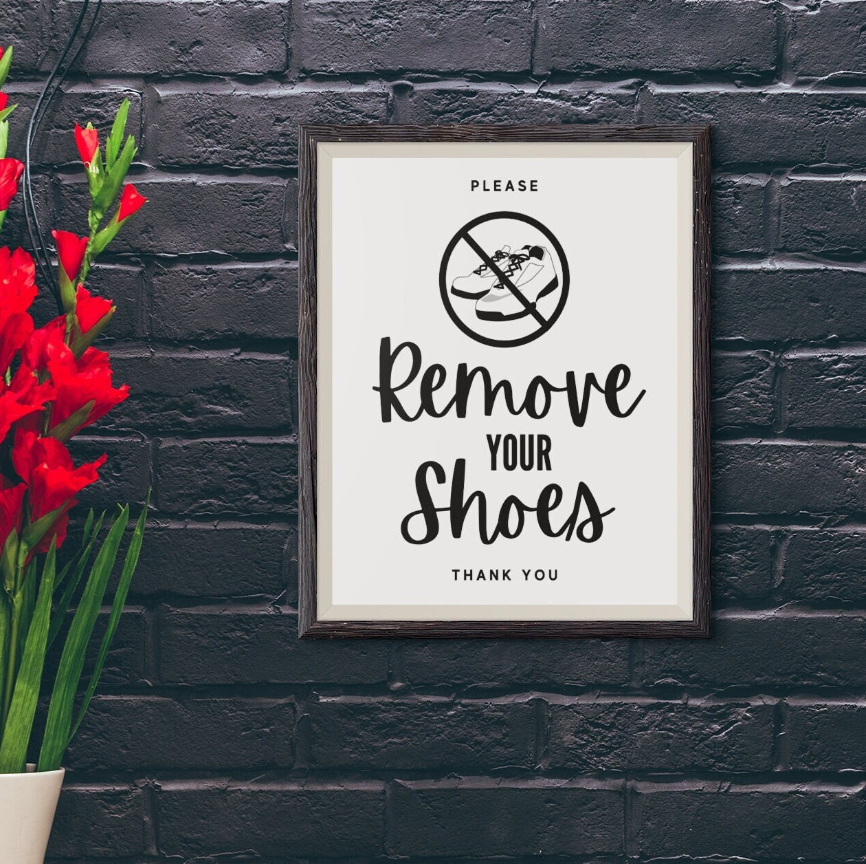 PRINTABLE Please Remove Your Shoes SIGN, No Shoes Thank You, Open House ...