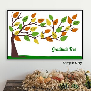 PRINTABLE Gratitude Tree Poster, Autumn DIY Classroom Exercise, Fun ...