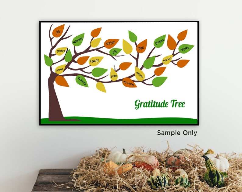 PRINTABLE Gratitude Tree Poster, Autumn DIY Classroom Exercise, Fun ...