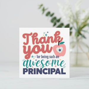 Thank You Principal Card: Appreciation or Retirement Gift (digital ...