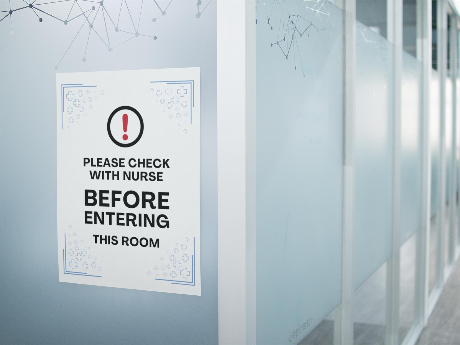 PRINTABLE Check With Nurse SIGN, Do Not Enter, Medical Office Door Sign ...