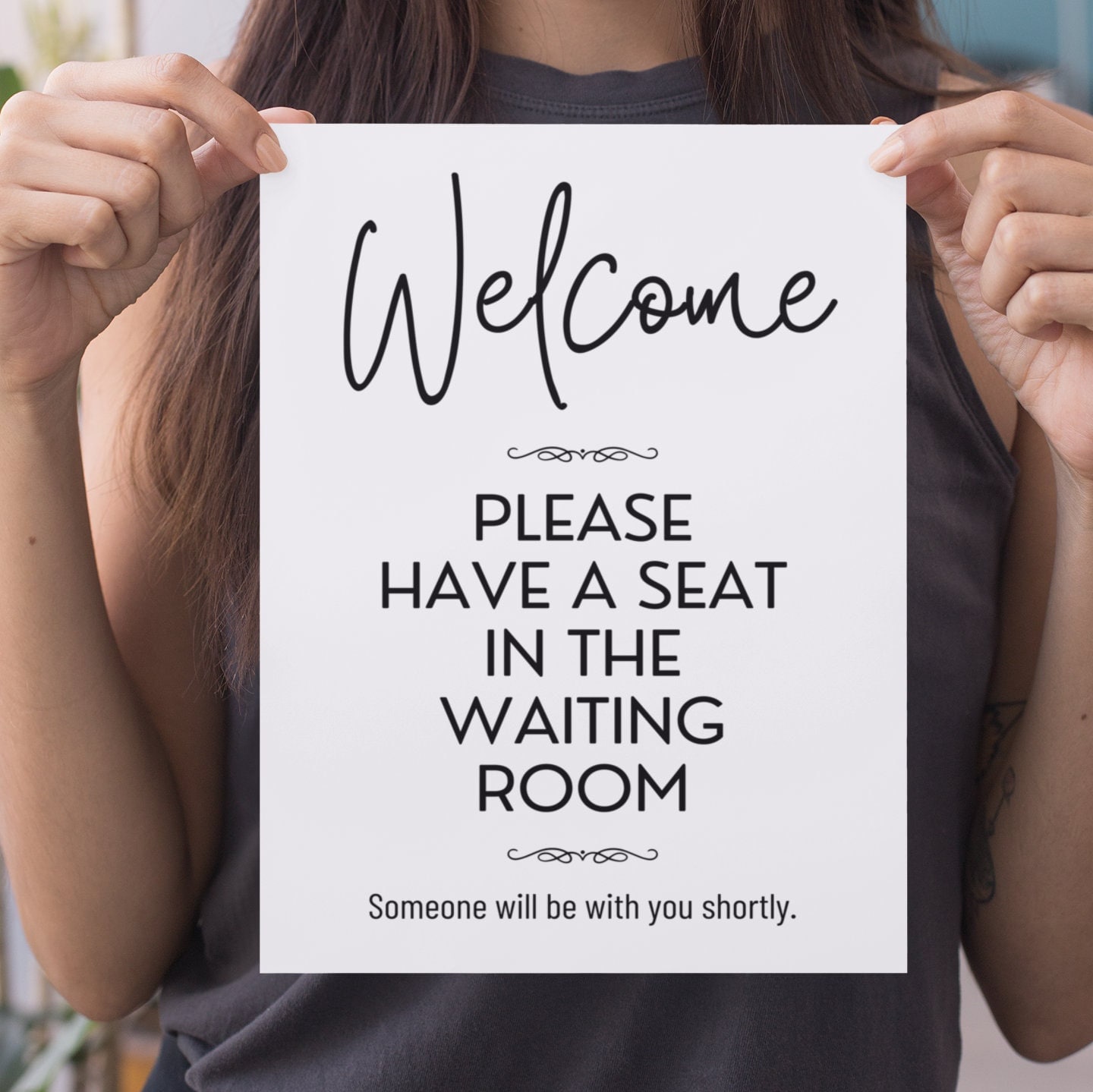 PRINTABLE Waiting Room SIGN, Welcome Please Have a Seat, Therapist ...