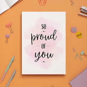 PRINTABLE so Proud of You CARD, Congratulations Card, Graduation ...