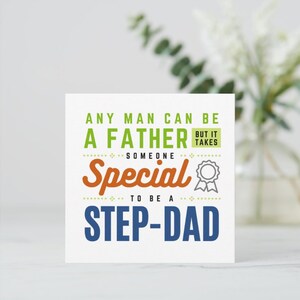 PRINTABLE Step Dad CARD, Special Father Step-dad, Bonus Dad Card, Card ...