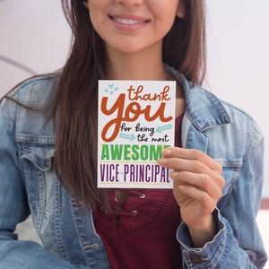 PRINTABLE Vice Principal CARD, End of Year Thank You Vice Principal ...
