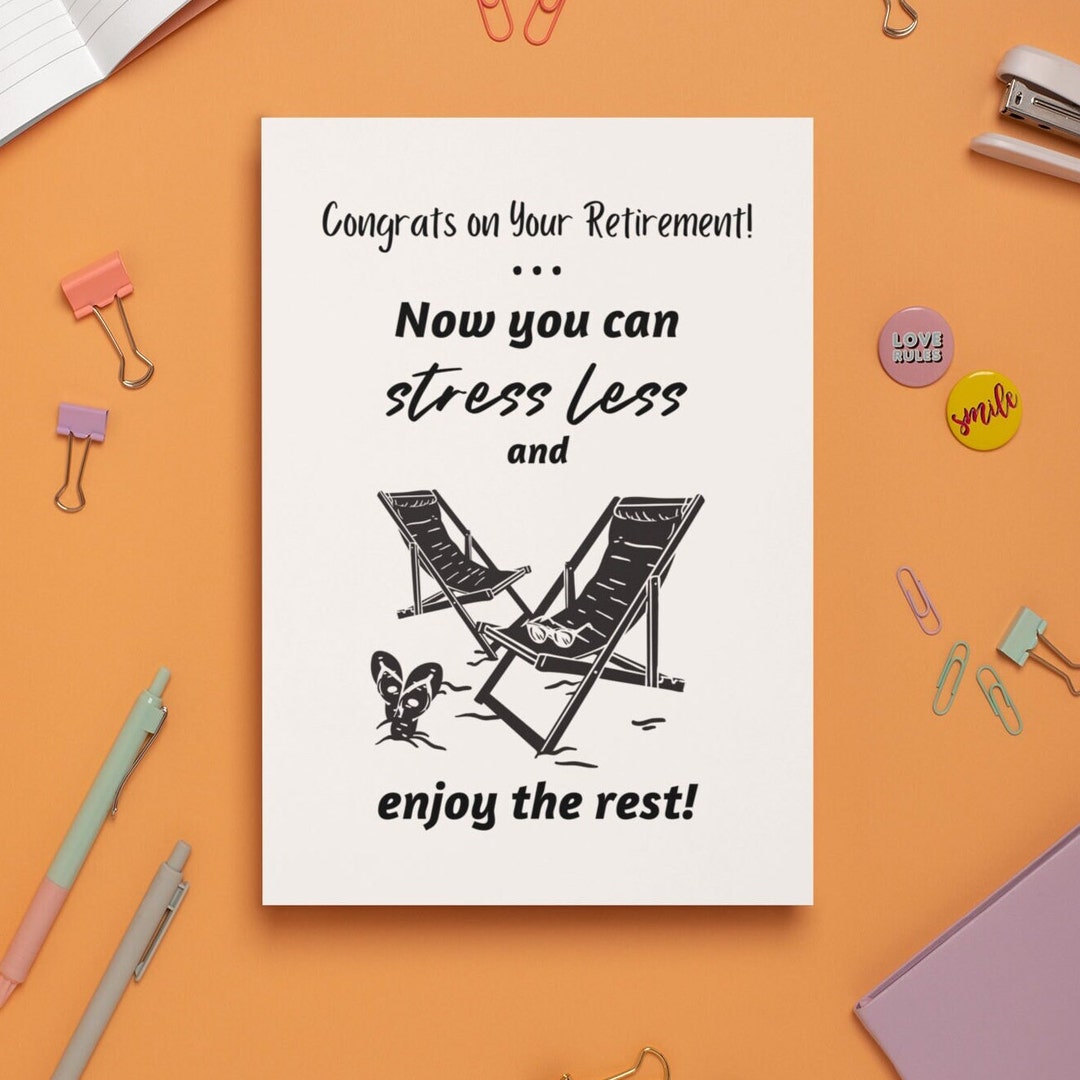 Retirement Card for Co-worker, PRINTABLE Congrats on Retirement Card ...