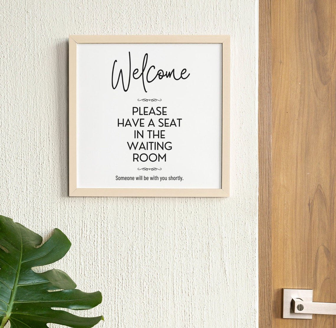 PRINTABLE Waiting Room SIGN, Welcome Please Have a Seat, Therapist ...