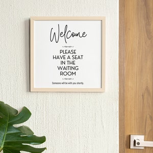 PRINTABLE Waiting Room SIGN, Welcome Please Have a Seat, Therapist ...