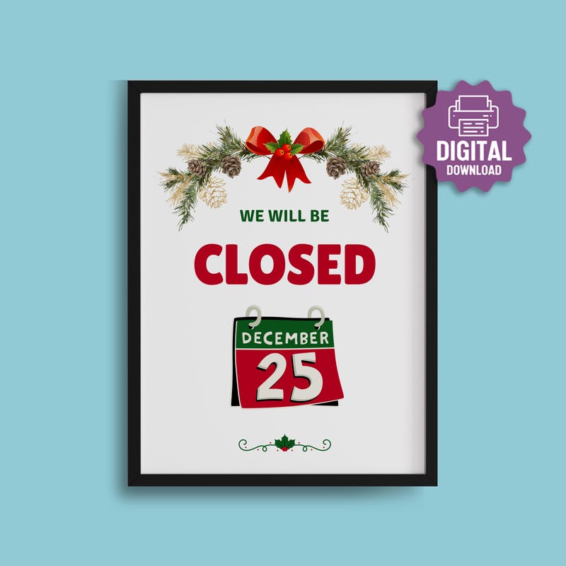 Open Christmas Day Sign - Etsy