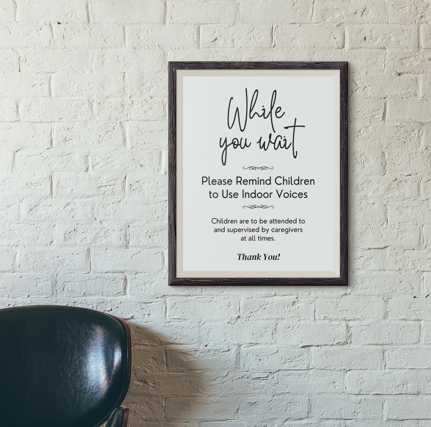 PRINTABLE Please Use Indoor Voices SIGN, While You Wait, Children Must ...
