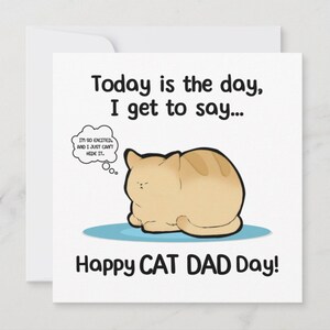 Happy Cat Dad Day, PRINTABLE Pawther's Day Card, Cat Dad Card From Cat ...