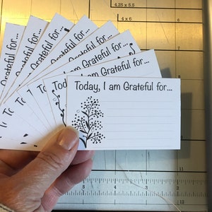 PRINTABLE Gratitude Cards, Daily Grateful Cards for Jar, Print Your Own ...