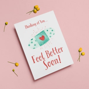 PRINTABLE Thinking of You CARD, Feel Better Soon, Cute Get Well Soon ...