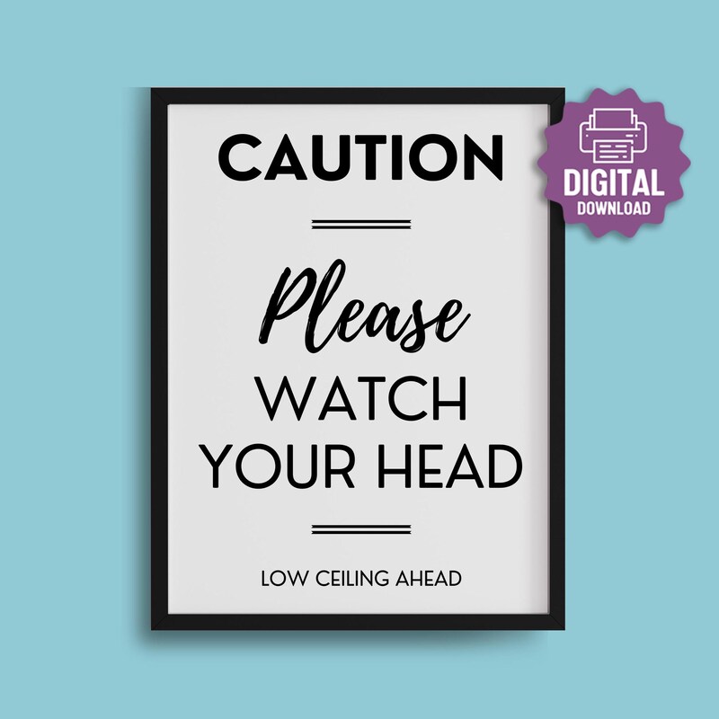 Watch Your Head Sign - Etsy