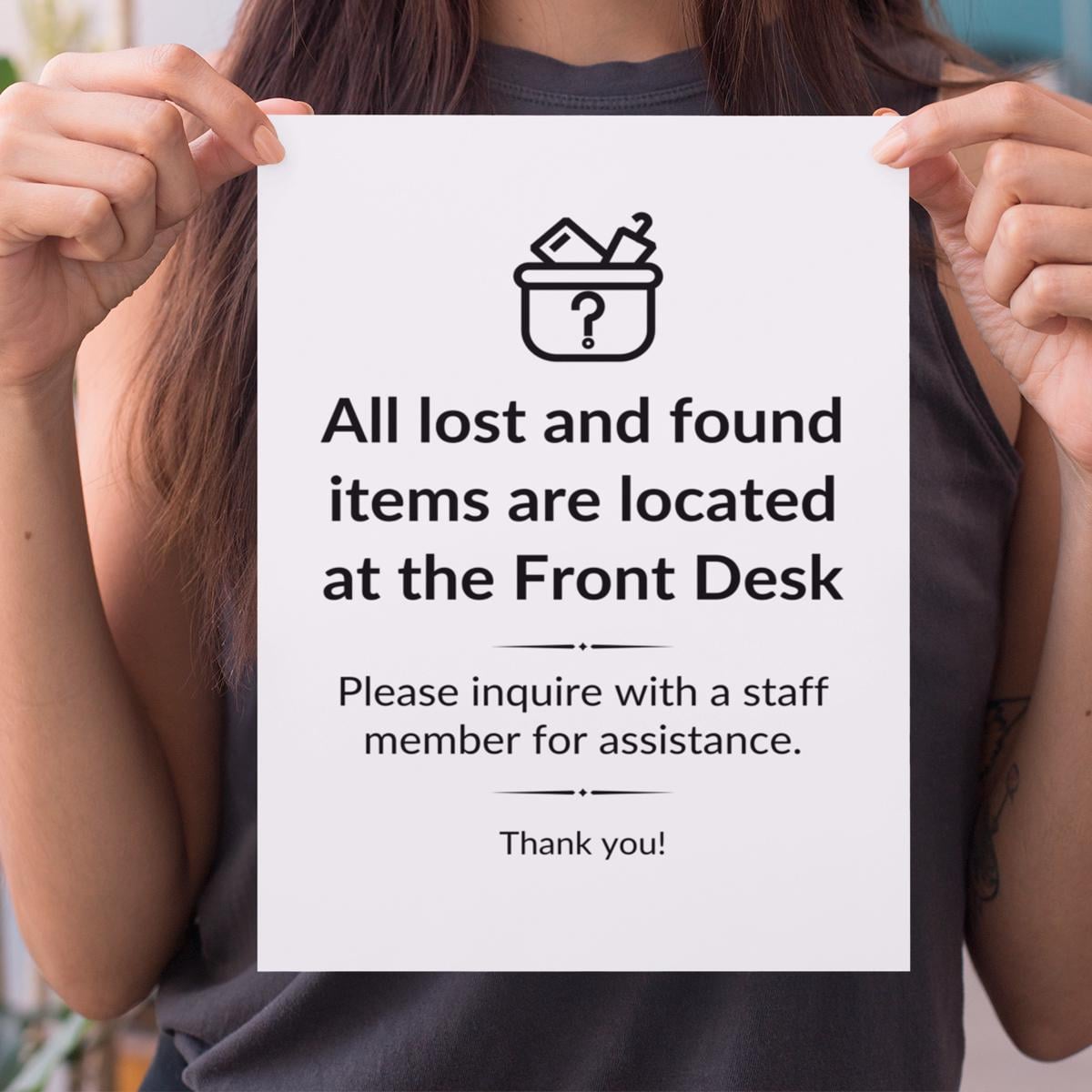 PRINTABLE Lost and Found SIGN, All Lost and Found Items Are Located at ...