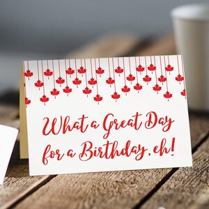 PRINTABLE Canada Day Eh Birthday CARD, Happy Birthday Canada Day Baby ...