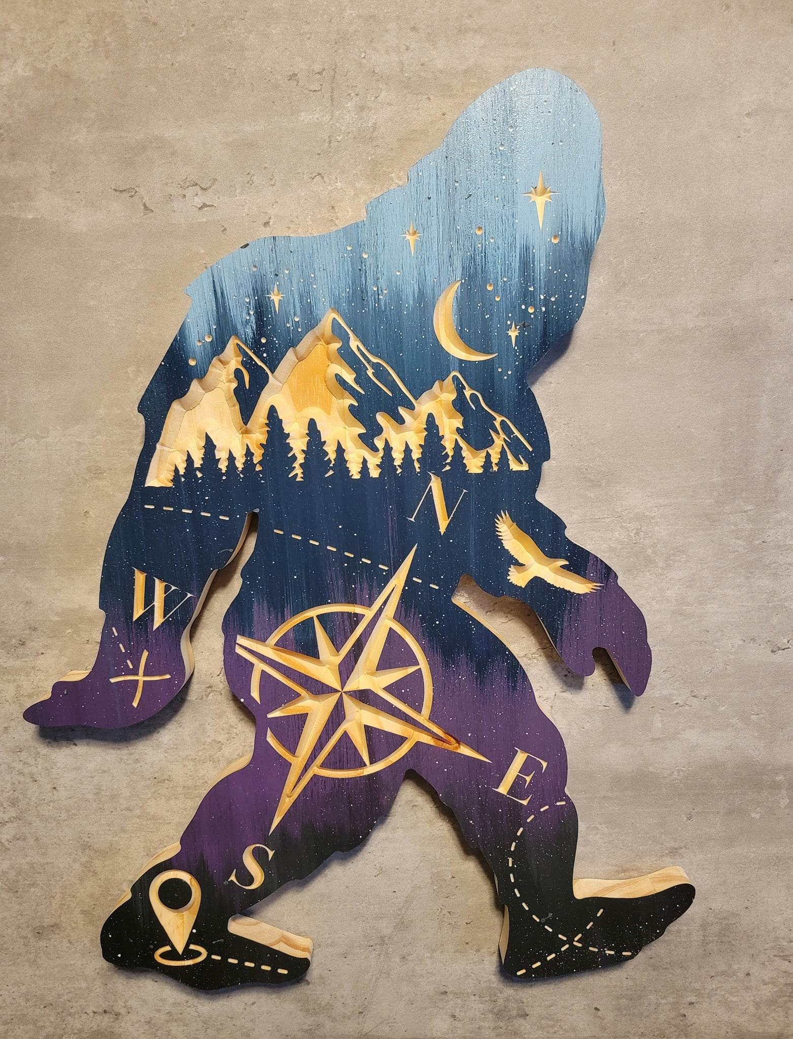 Wood Sasquatch Carving - Etsy