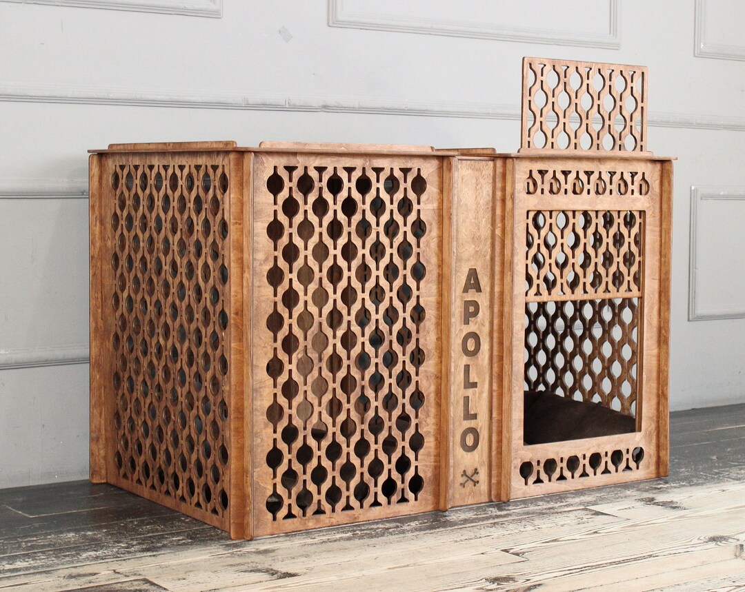 Dog Crate, Dog Kennel, Wood Dog House, Personalised Dog Kennel ...