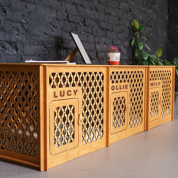 Triple Dog Crate - Etsy