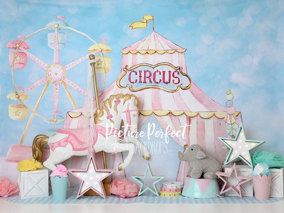 Pink Circus Backdrop