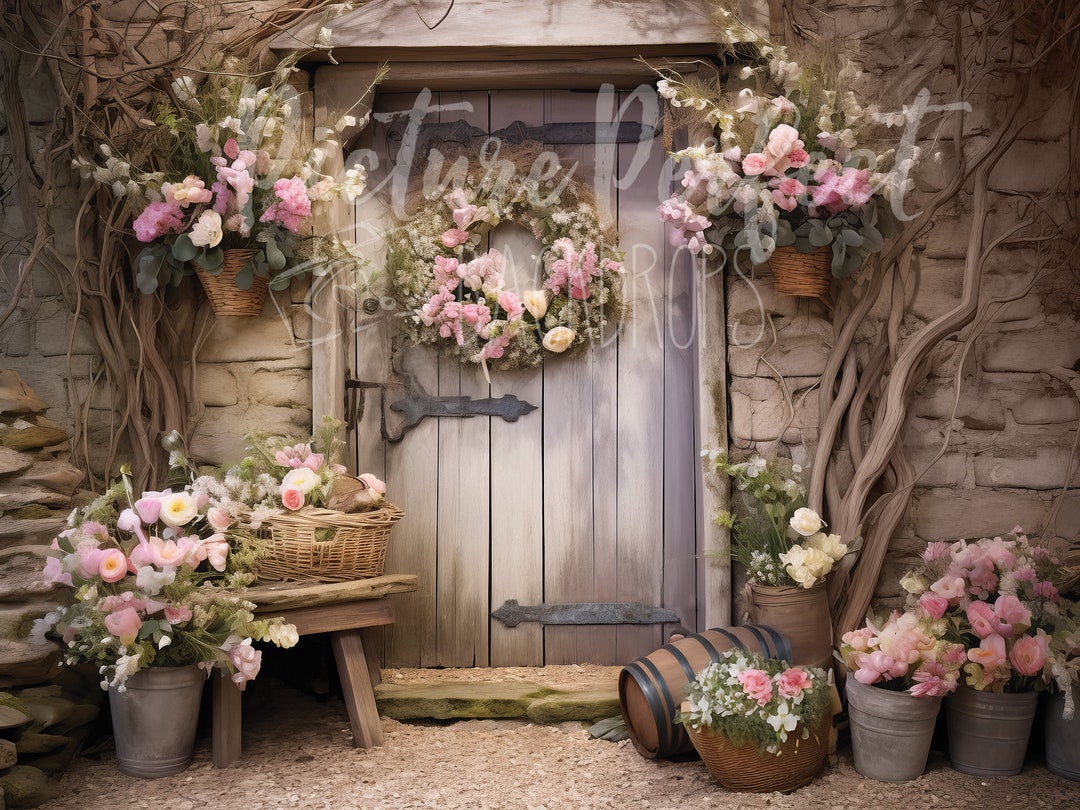 Spring Cottage Easter Backdrop - Etsy