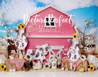 Pink Farm Backdrop - Etsy