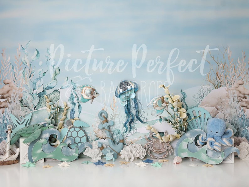 Ocean Blue Under the Sea Backdrop - Etsy