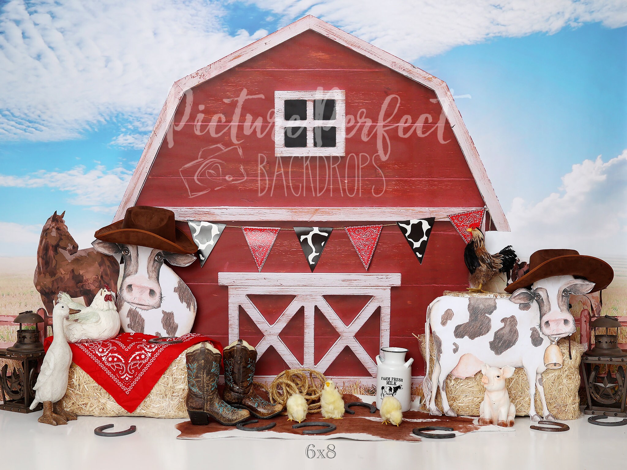 Farm Love props Printed on the Backdrop - Etsy