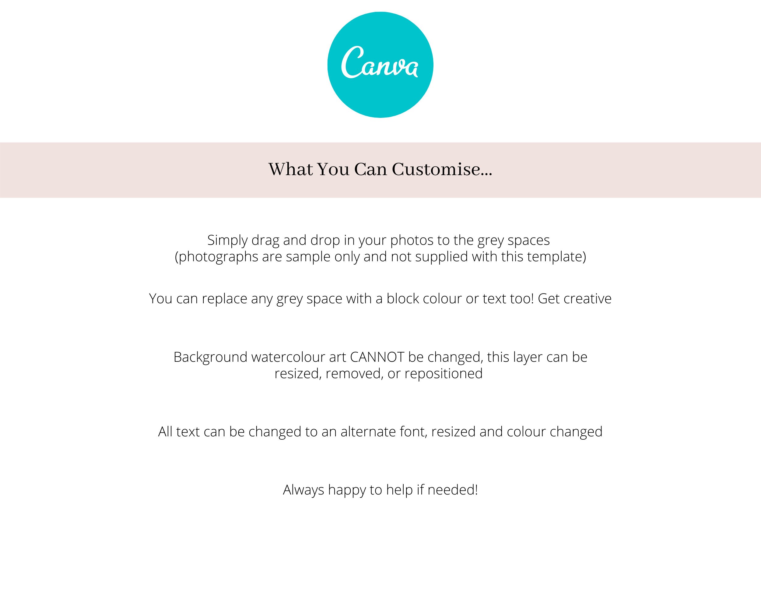 Photography Pricing Guide Template, Easy to Edit No Photoshop Required ...