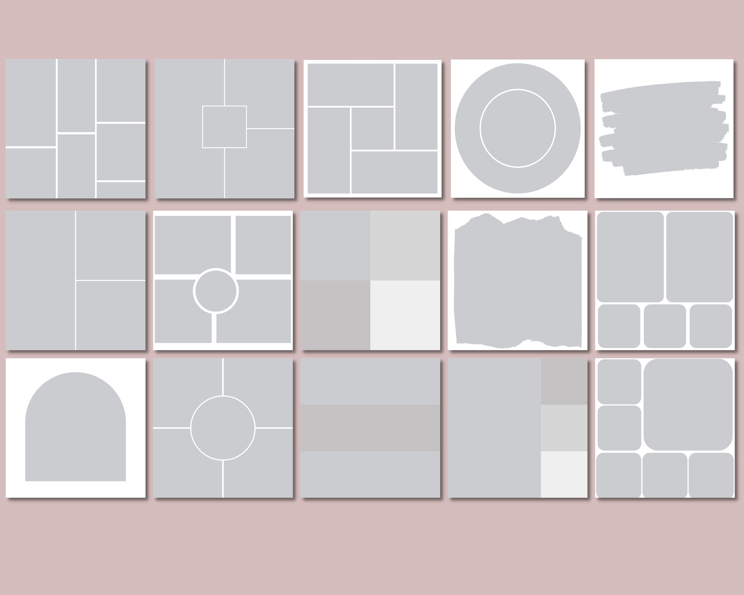 12x12 Photo Collage Templates for Photographers Blog Boards | Etsy