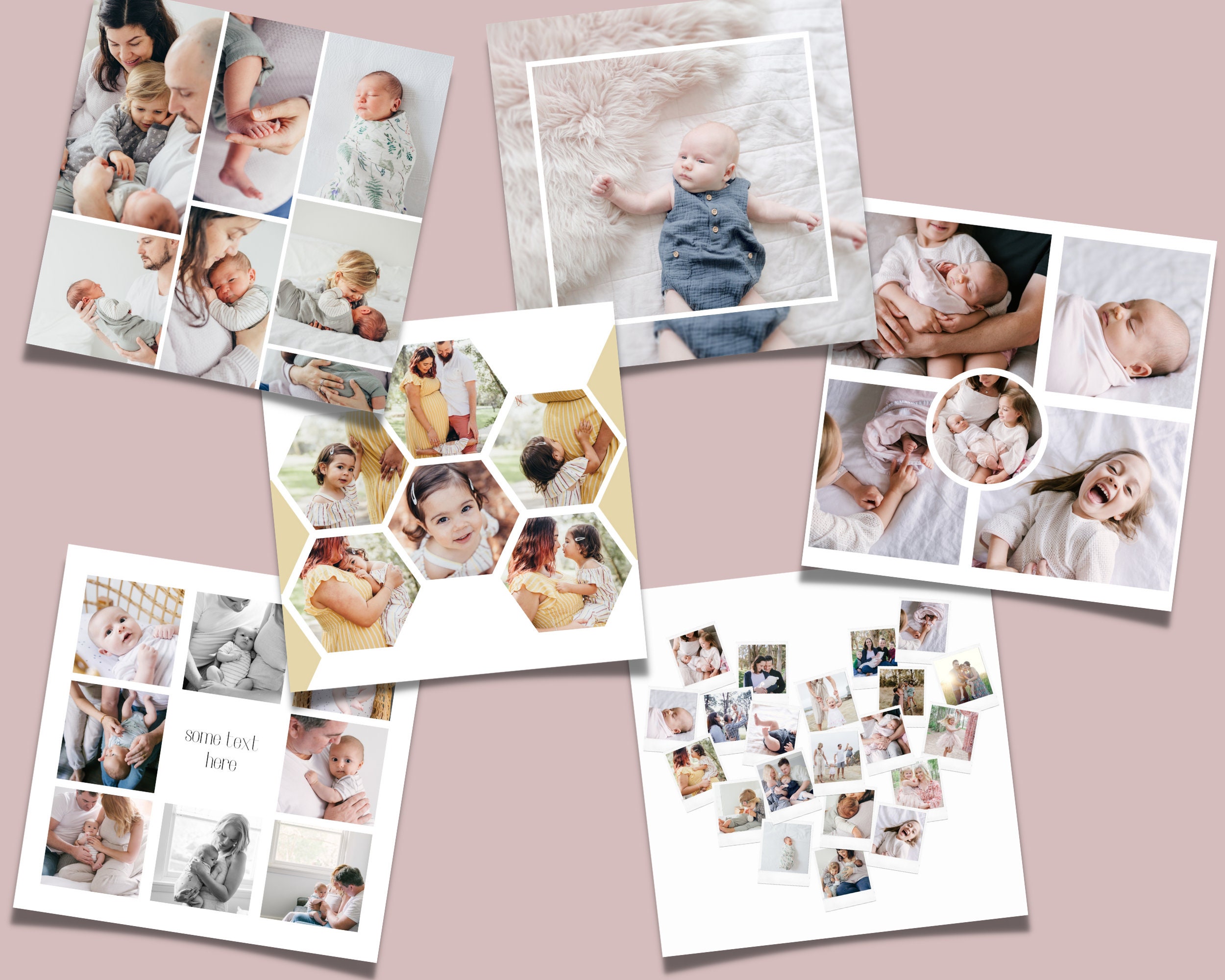 12x12 Photo Collage Templates for Photographers Blog Boards and Social ...