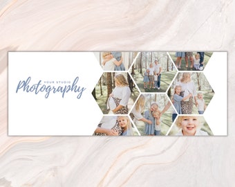 Facebook Banner Photo Collage Template Geometric Design | Etsy