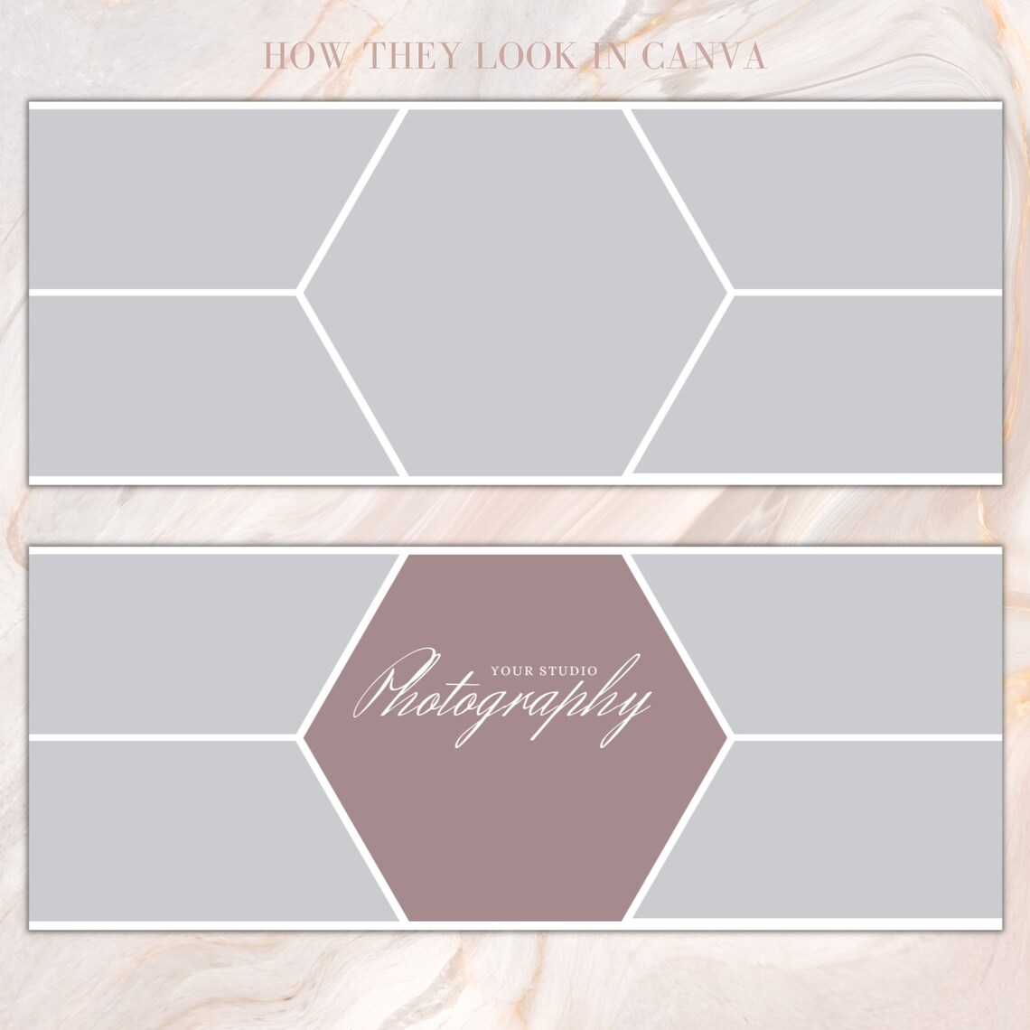 Facebook Banner Photo Collage Template, Geometric Design, Customisable ...