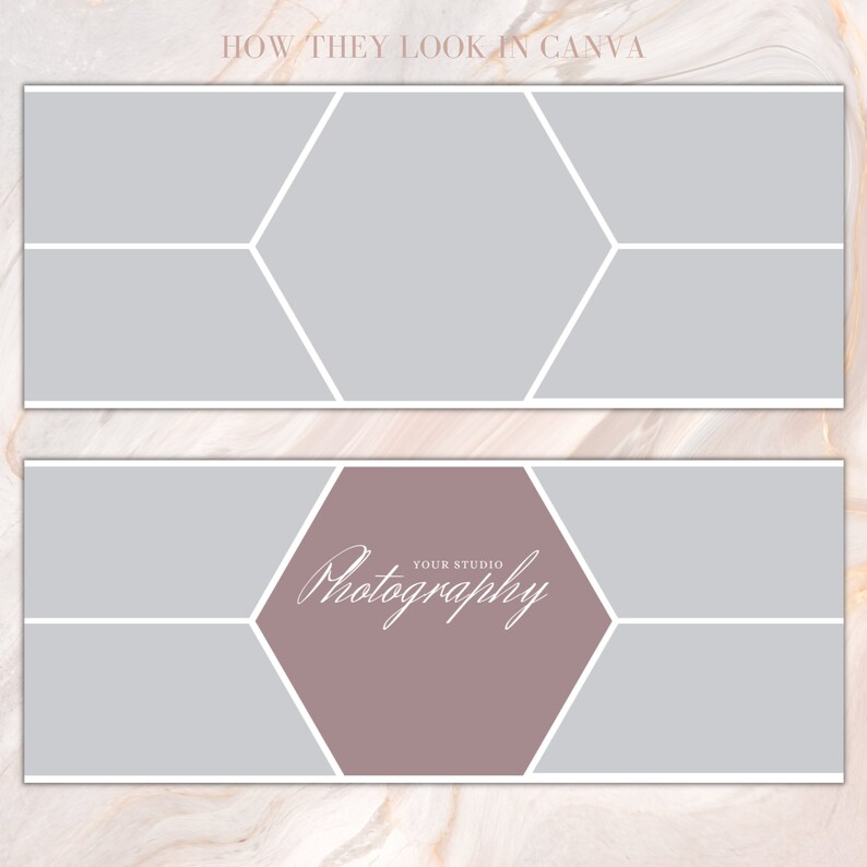 Facebook Banner Photo Collage Template, Geometric Design, Customisable ...