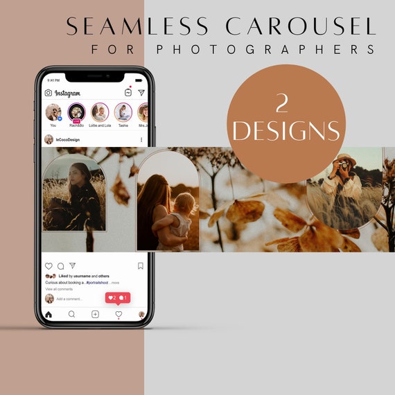 photo collage carousel post for social media easy to edit in canva ...