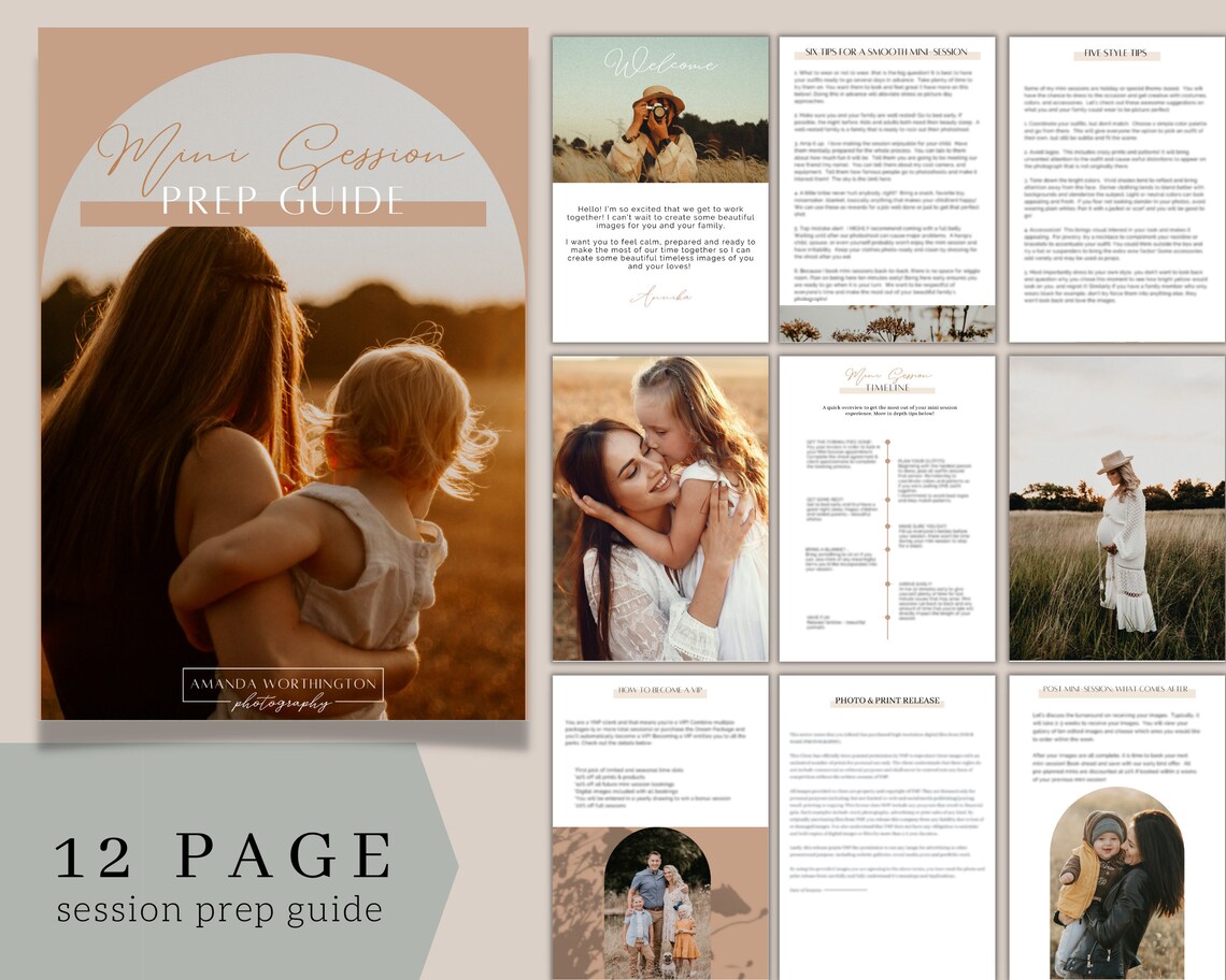 Photography Mini Session Template Bundle: Marketing Set (canva Editable ...