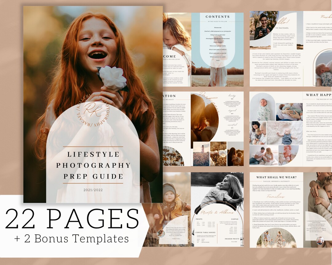 Photographer Welcome Guide Template, Photography Client Magazine ...