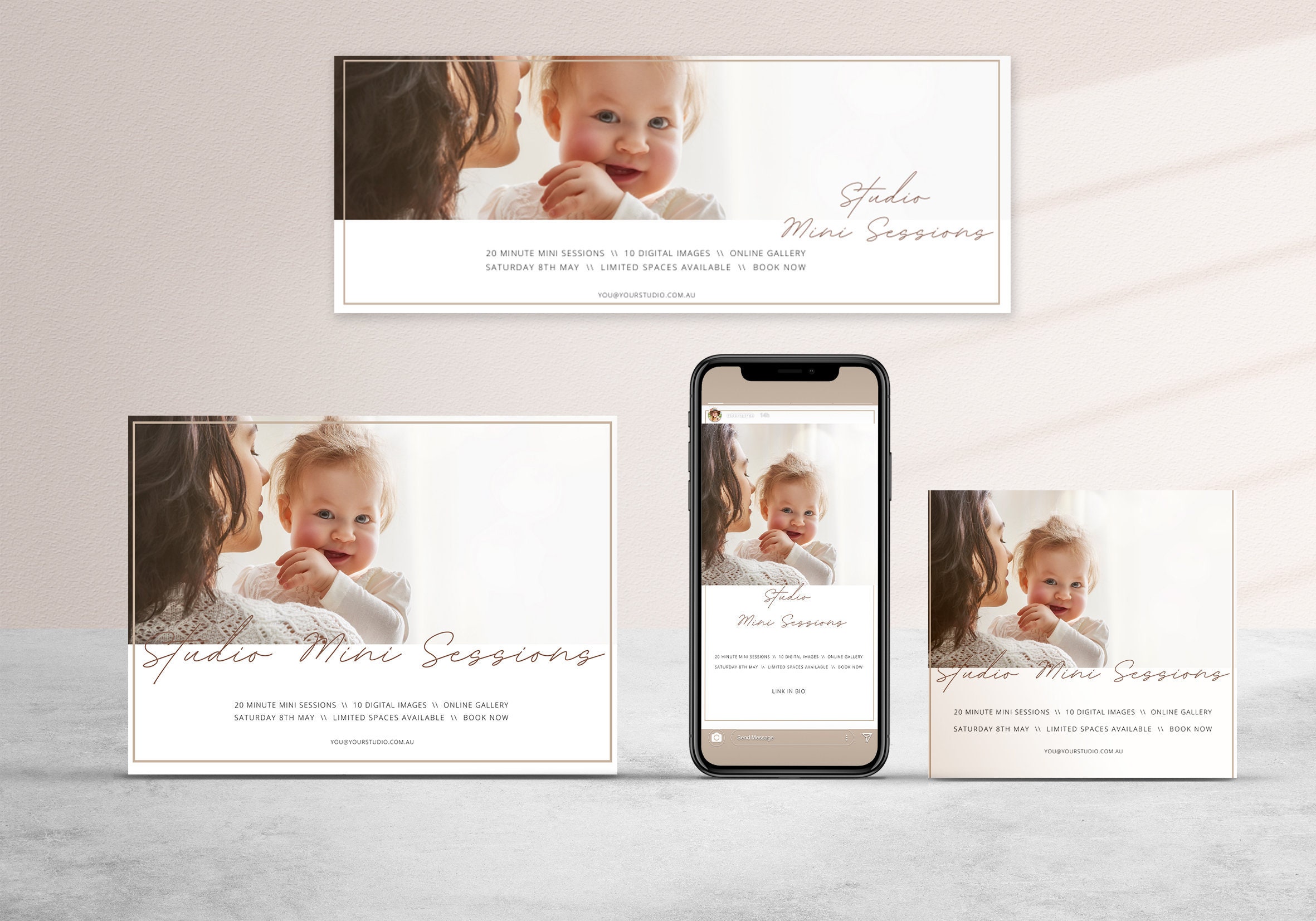 Studio Mini Session Template marketing set for mini sessions - Etsy España