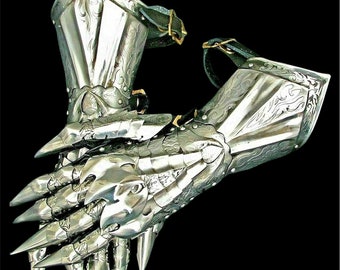 Medieval Nazgul Gloves Medieval Steel Armor Gloves Gauntlets - Etsy