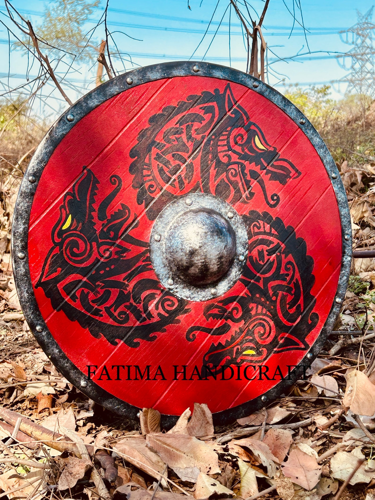 Medieval Valhalla Viking Shield, RAGNAR, Viking Gift, Battle Ready ...