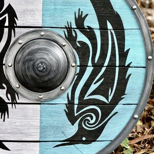 Medieval Eivor Valhalla Raven Authentic Batteworn Viking Shield |crow ...